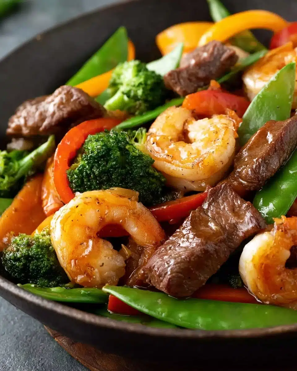 STEAK AND SHRIMP STIR FRY Recipe - Quick & Flavorful Surf and Turf