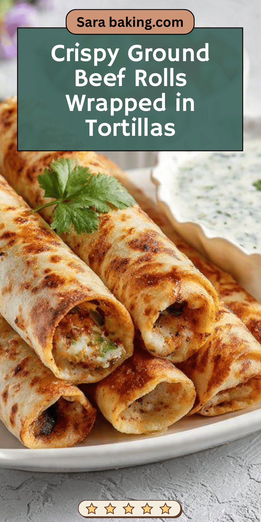 Ground Beef Rolls in Crispy Tortilla Cones | Delicious & Easy