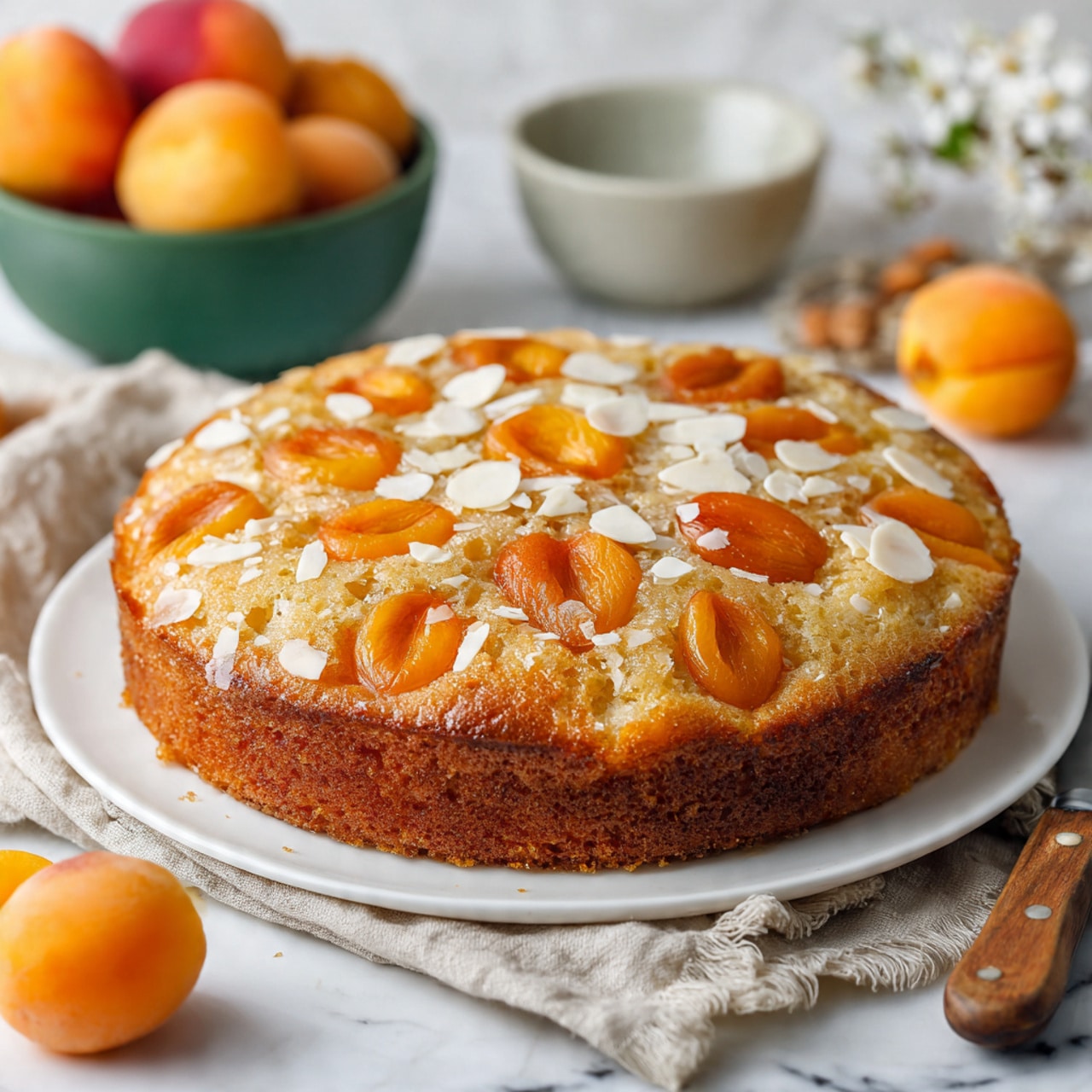 Apricot Cake with Fresh Apricots and Almonds | Delicious Summer Dessert