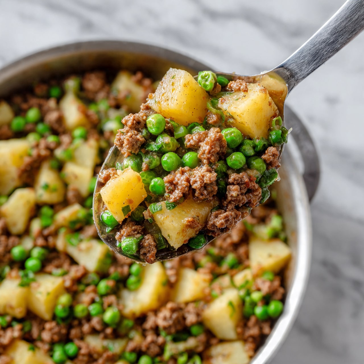 Curried Ground Beef with Peas and Potatoes - Irresistibly Flavorful & Easy