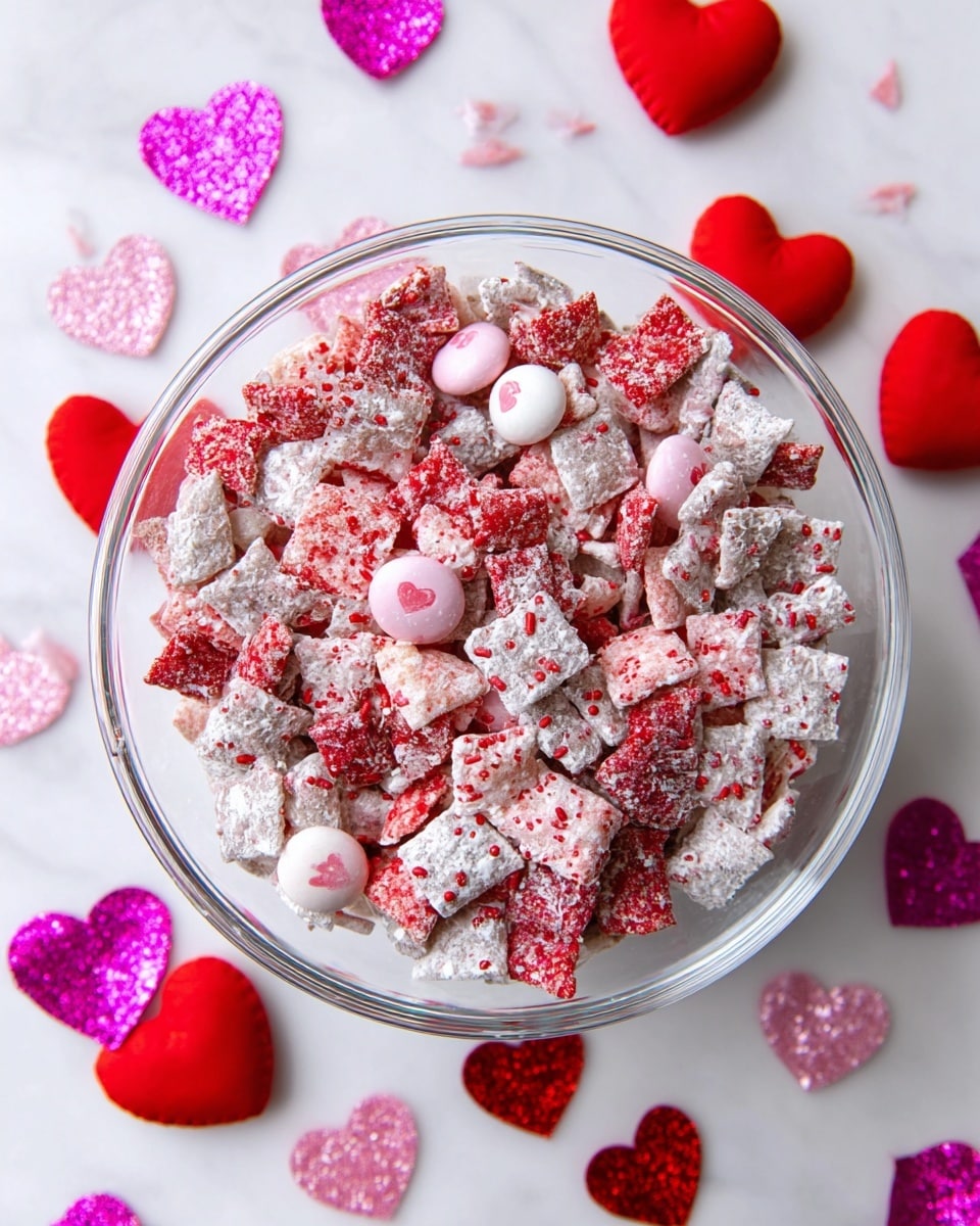 Pink Puppy Chow – Delicious Valentine’s Snack Mix