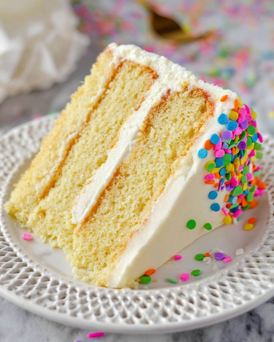Moist Vanilla Layer Cake: Delicious Homemade Celebration Dessert